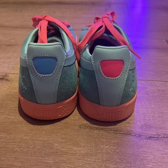 Puma | Shoes | Blue And Pink Puma Clyde Shoes Size Us | Poshmark